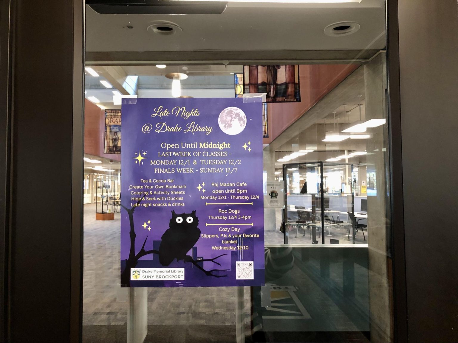 Late Nights at Drake Library to support students through final exams ...